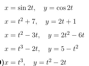 Derivatives Of Parametric Equations Worksheet With Solutions