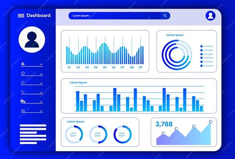 Premium Vector Vector Dashboard User Panel Template Vactor Ui Ux Elements Vactor Analytics