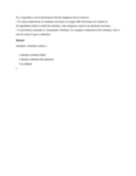 SOLUTION Differences Between Interface And Class In Java Studypool