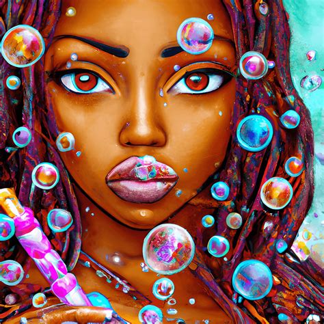 Intricately Rendered Dark Brown Skin Girl · Creative Fabrica