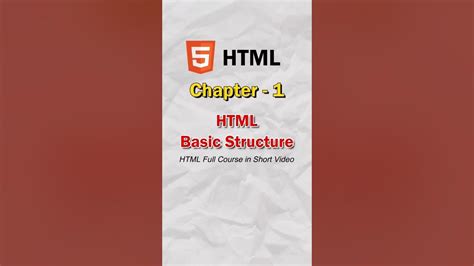 html basic structure html short video course html htmlshorts viral