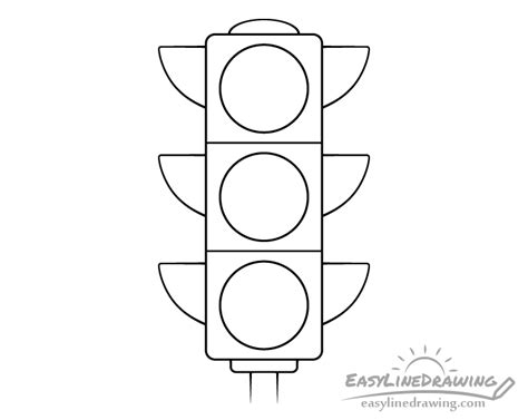 How To Draw A Traffic Light Step By Step EasyLineDrawing