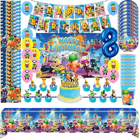 Stumble Guys Decoraci N De Cumplea Os Pancarta De Globos Adorno De