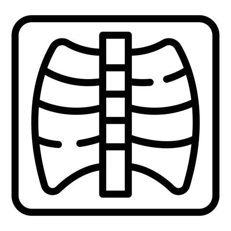 Chest Xray Image Icon Outline Vector Bone Equipment 15212061 Vector