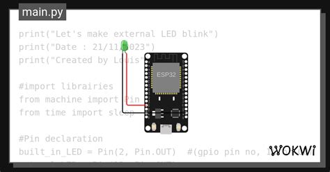 Led Blinking Wokwi Esp32 Stm32 Arduino Simulator Led Blinking Wokwi Esp32 Stm32 Arduino Simulator