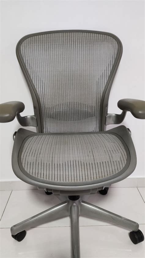 Herman Miller Aeron Size B Half Loaded Ergonomic Office Chair Lumbar