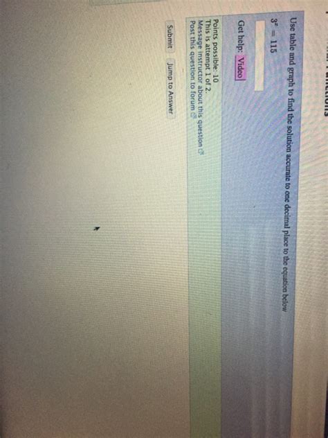 Solved Use Table And Graph To Find The Solution Accurate To Chegg