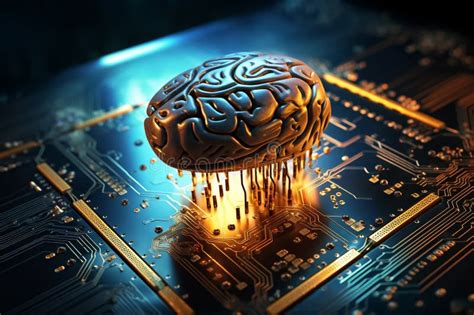 Human Brain And Artificial Intelligence Concept Big Data Processing