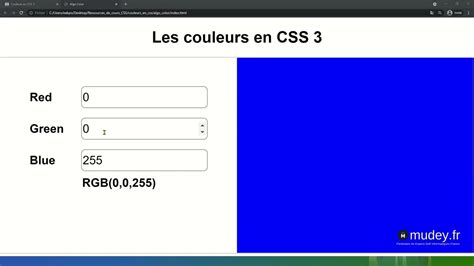 Cours 18 Les Couleurs En CSS 3 YouTube
