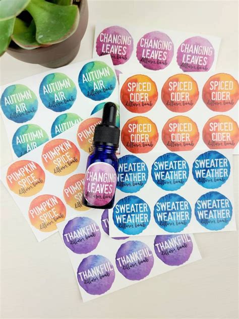 Diffuser Bomb Stickers Fall Inspired Set Of 12 Etsy