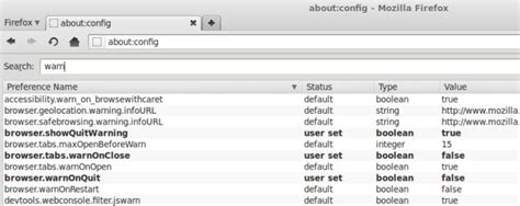 Firefox Quit Warning Message Bug