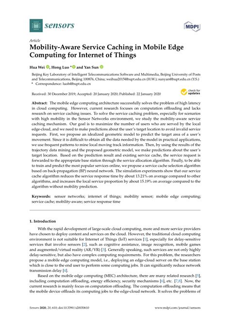 pdf mobility aware service caching in mobile edge computing for