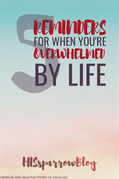 5 Reminders For When Youre Overwhelmed By Life Hissparrowblog