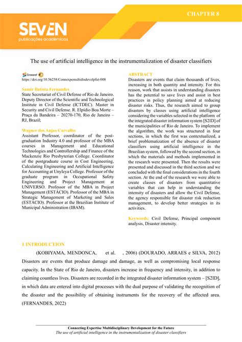 Pdf The Use Of Artificial Intelligence In The Instrumentalization Of Disaster Classifiers