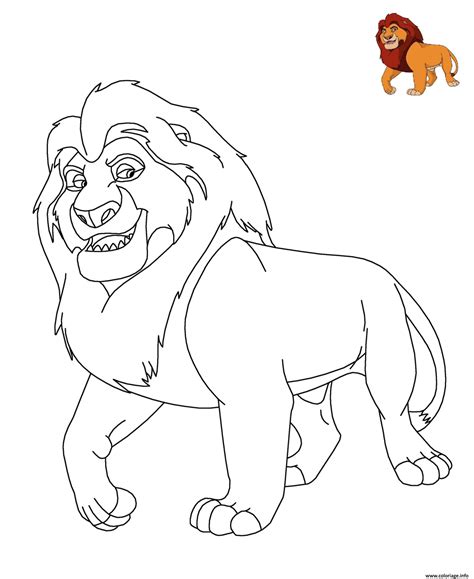 Coloriage Le Roi Lion Disney Dessin
