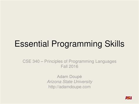 Essential Programming Skills - ppt download