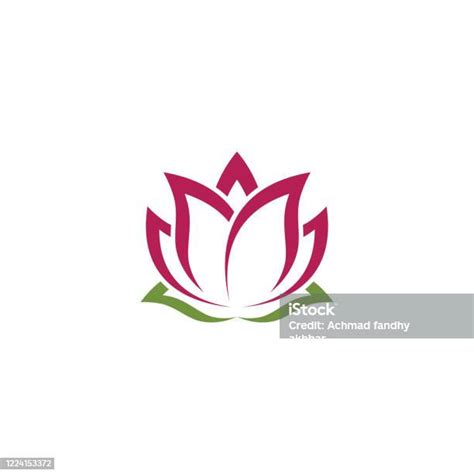 美容向量蓮花設計標誌範本圖示向量圖形及更多商標圖片 商標 睡蓮 健康的生活方式 Istock