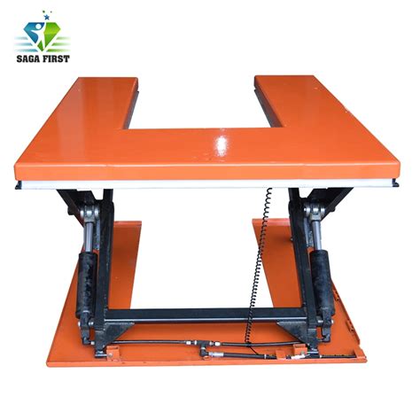 Customise 1ton U Shape Spring Scissor Lift Tables Lift Table And