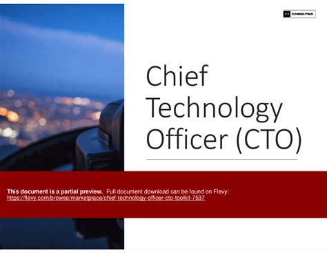 Chief Technology Officer Cto Toolkit Ppt Slide Deck