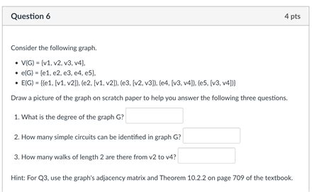 Solved Consider The Following Graph Chegg
