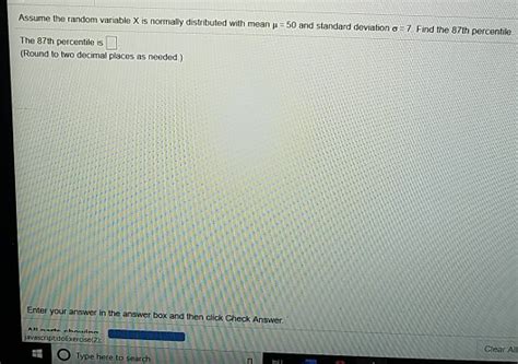 solved assume the random variable x is normally distributed