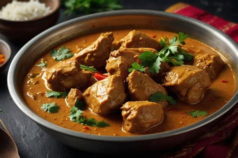 Premium Photo Cooking Malai Chicken Curry Scene