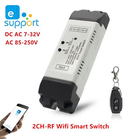 스마트 게이트 차고 도어 오프너 Ewelink 앱 리모컨 2ch Dc 12v 24v Ac 220v 와이파이 스위치 알렉사 에코 구글 지원 433mhz문 리모콘