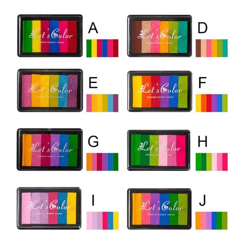 Rainbow Ink Pad Ink For Book Stamprubber Stamp Ink Pad Colorful Ink