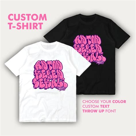 Jual Fakelab Tshirt Custom Pink Throwup Kaos Nama Graffiti Ts