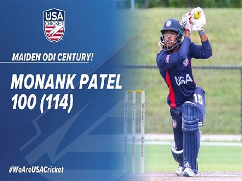 Monank Patel Named Usas Full Time White Ball Skipper