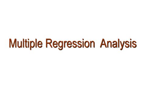 ppt multiple regression analysis powerpoint presentation free