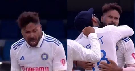 Ind Vs Wi Watch Mukesh Kumar Gets A Hug From Virat Kohli As He