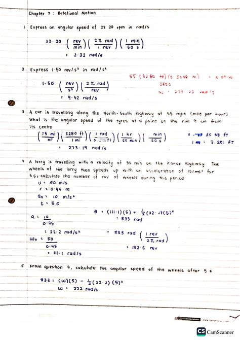 SOLUTION Tutorial Chapter 7 Rotational Motion Studypool