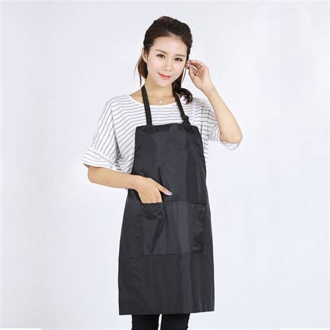 Hot Black Adjustable Apron Bib Uniform With 2 Pockets Hairdresser Salon
