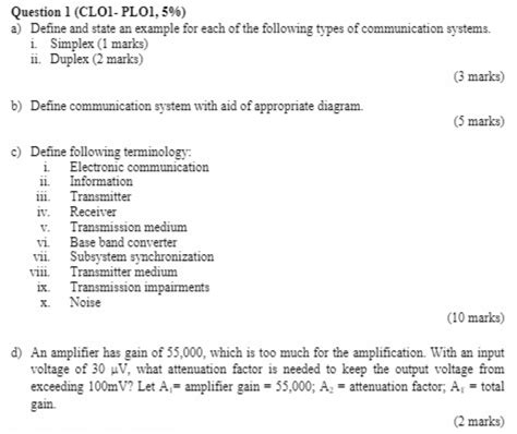 Solved Question 1 CLO1 PLO1 5 A Define And SolutionInn