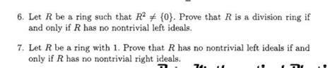 Solved Let R ﻿be A Ring Such That R2≠ 0 ﻿prove That R ﻿is