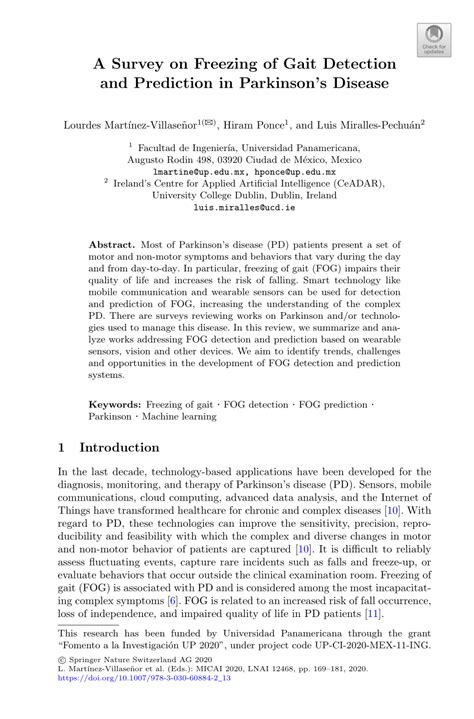 Pdf A Survey On Freezing Of Gait Detection And Prediction In