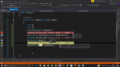 Beginners C If Switch ReadKey Console ReadKey Read By