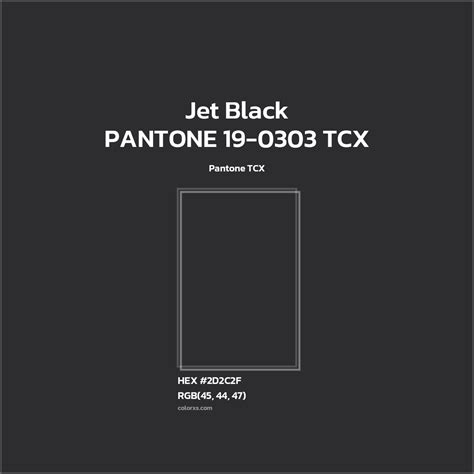Pantone 19 0303 Tcx Jet Black Complementary Or Opposite Color Name