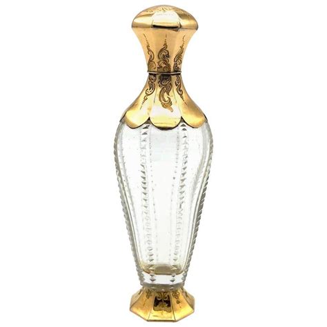 Antique Chrystal Glass Gold Scent Bottle Perfume Bottle Artofit