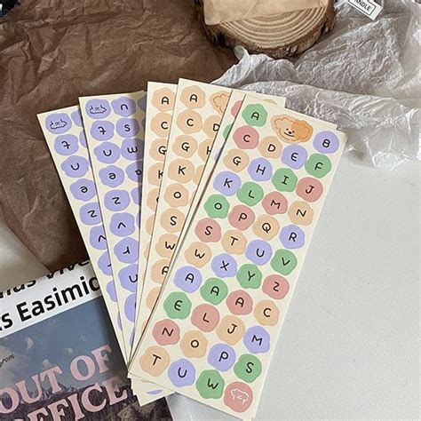 Ohaya 丨 Korea Q Version Ins Letter Stickers Cute Material Stickers