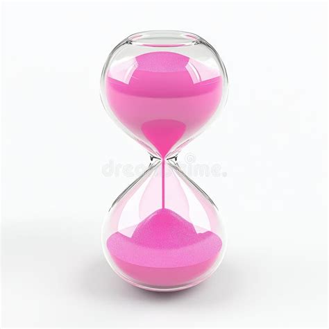 A Pink Sand Timer With Pink Sand In It Stock Illustration Illustration Of Pink Glass 369815894