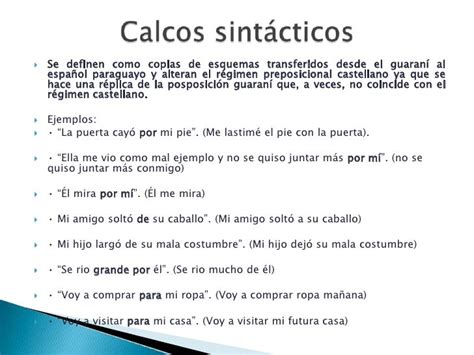 Ejemplos De Calcos Y Prestamos En El Español Prestamos Bancarios Personales Mercantil