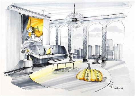 一叶手绘2019年度部分作品空间家装设计一叶手绘原创作品 站酷zcool
