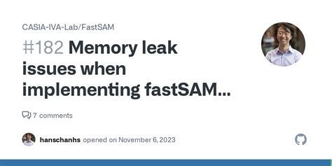 Memory Leak Issues When Implementing Fastsam In A Loop · Issue 182