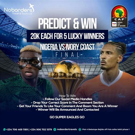 Noborders Travels And Tours On Linkedin Predictandwin Afcon