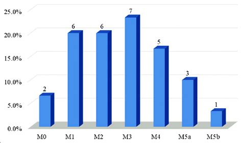 Subtypes Of Acute Myeloid Leukemia Cases N 30 Download Scientific