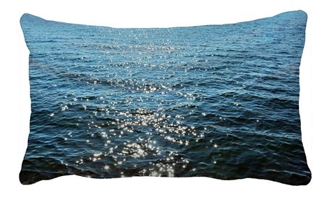 Phfzk Beach Theme Pillow Case Deep Blue Sea Ocean Waves Pillowcase