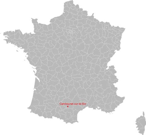 Carte De Cambounet Sur Le Sor Situation Géographique Et Population De