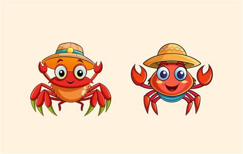 Cartoon Crab Vector Illustration Premium Ai Generated Vector